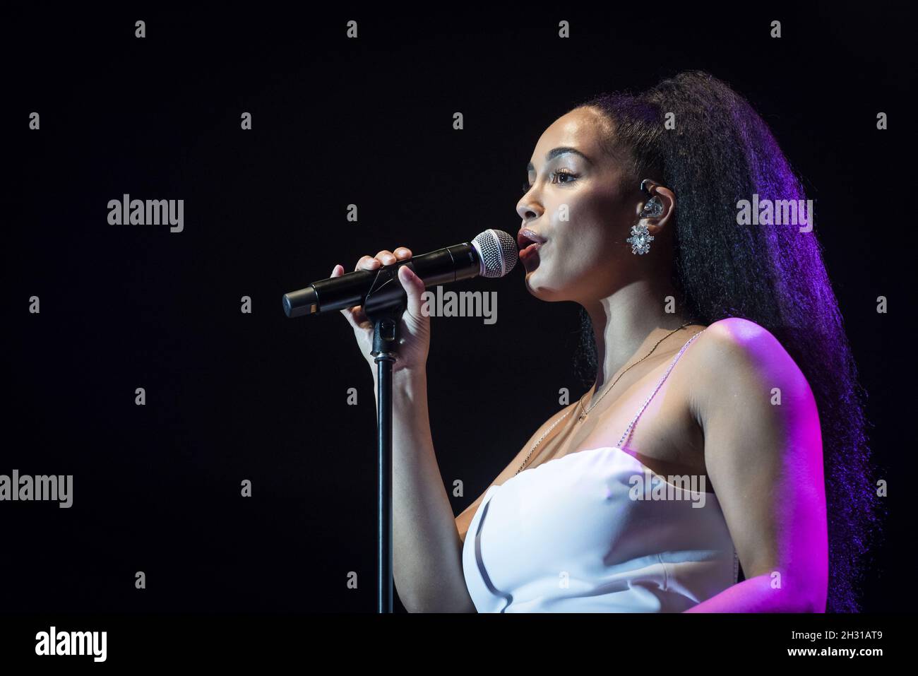 Jorja Smith performs live on stage as part of the Summer Series at ...