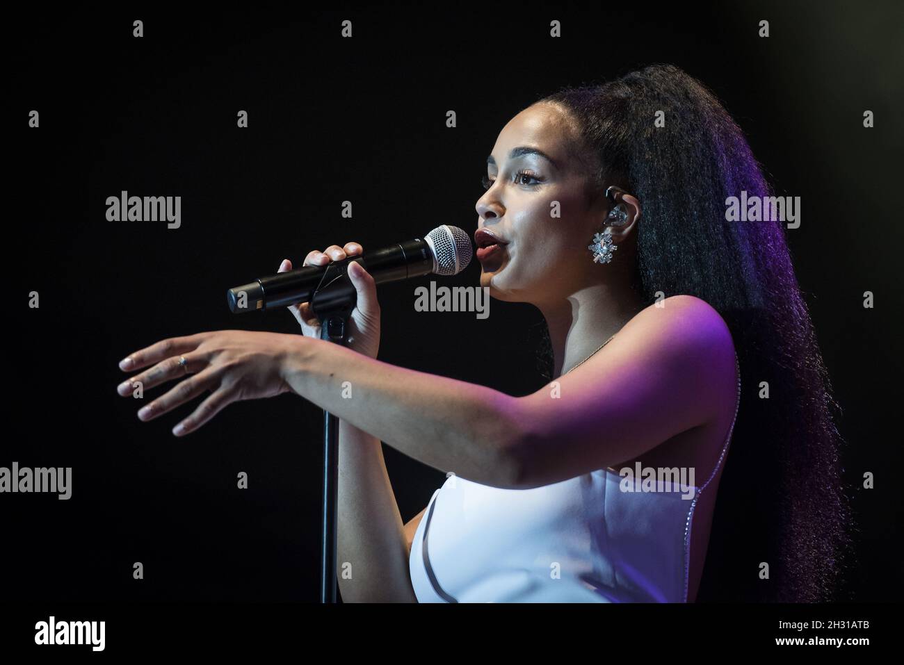 Jorja Smith performs live on stage as part of the Summer Series at ...