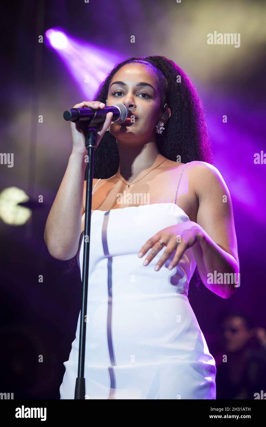 Jorja Smith performs live on stage as part of the Summer Series at ...