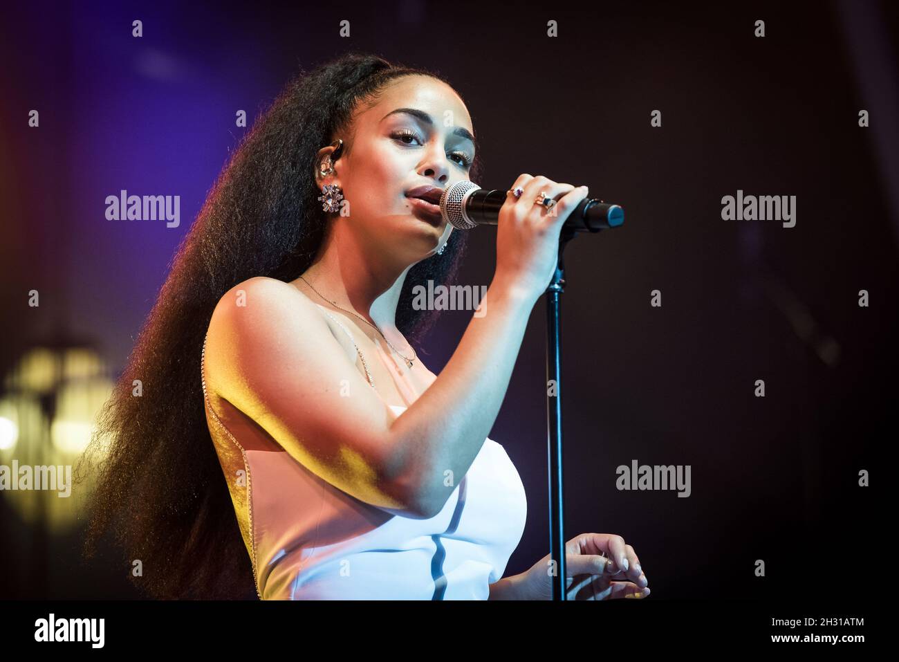 Jorja Smith performs live on stage as part of the Summer Series at ...