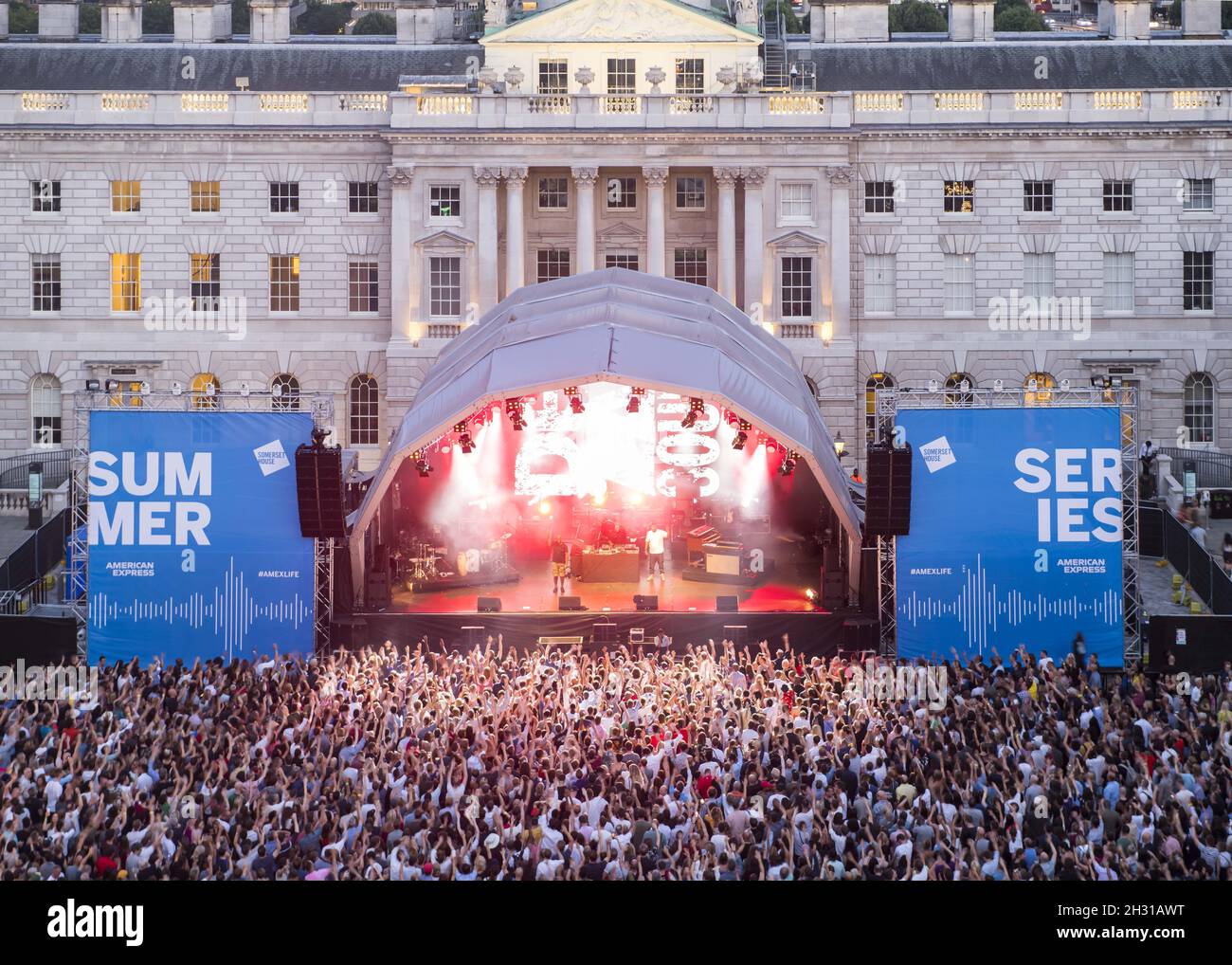 An aerial view of somerset house and its courtyard hi-res stock ...