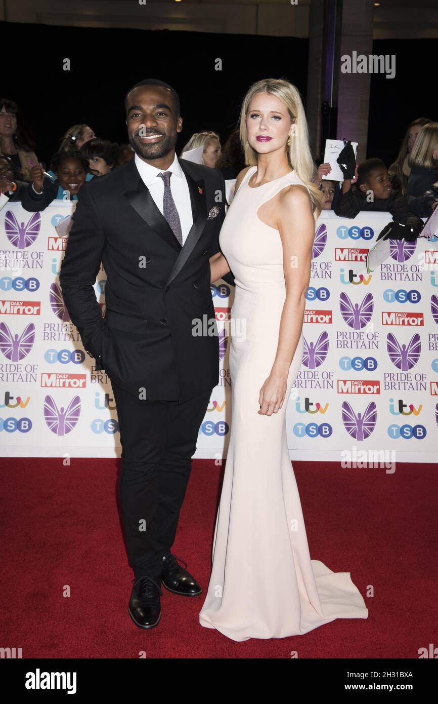 Ore Oduba and Portia Oduba arrive at the Daily Mirror Pride of Britain ...