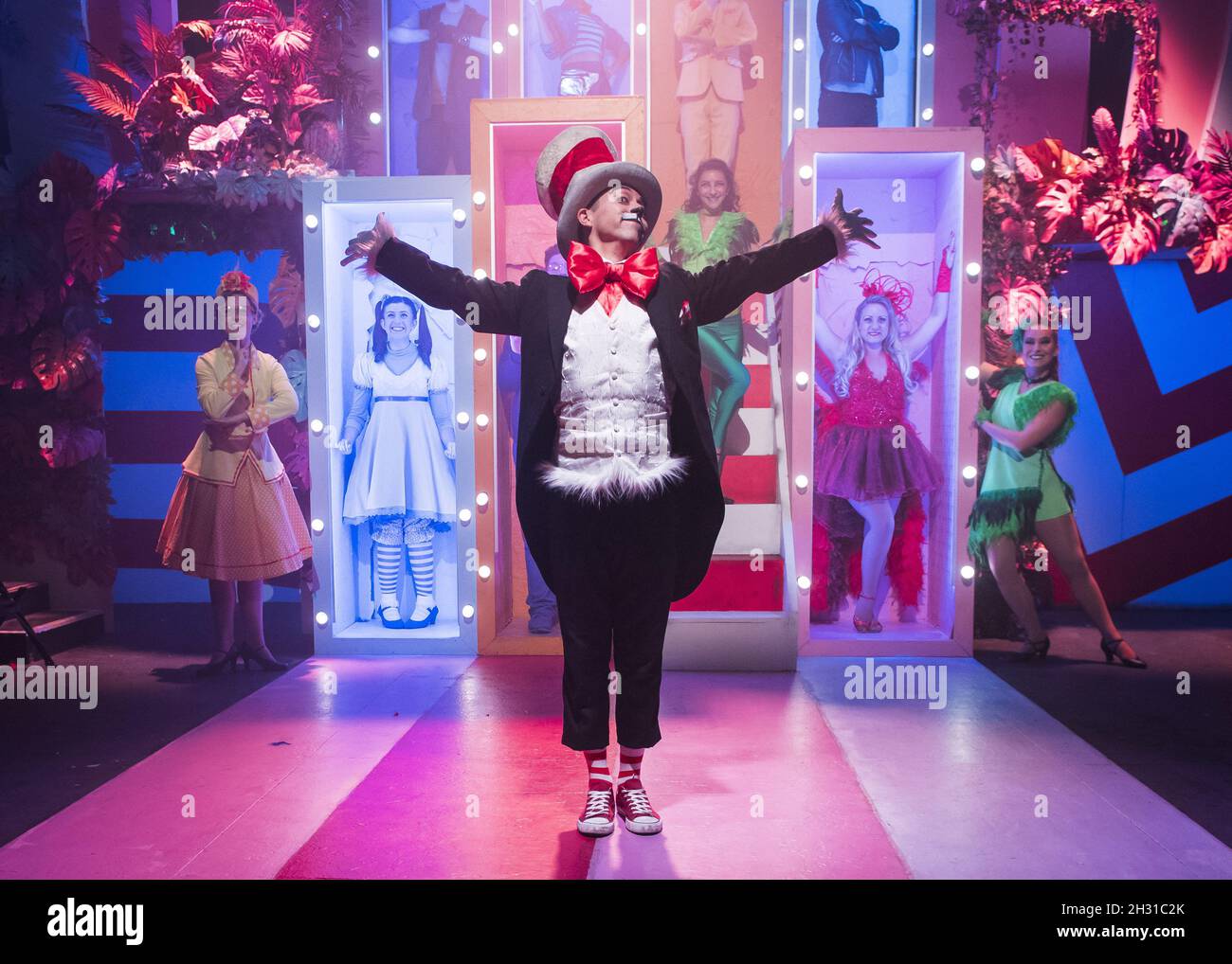Marc Pickering as Cat in The Hat on stage during the Suessical The ...