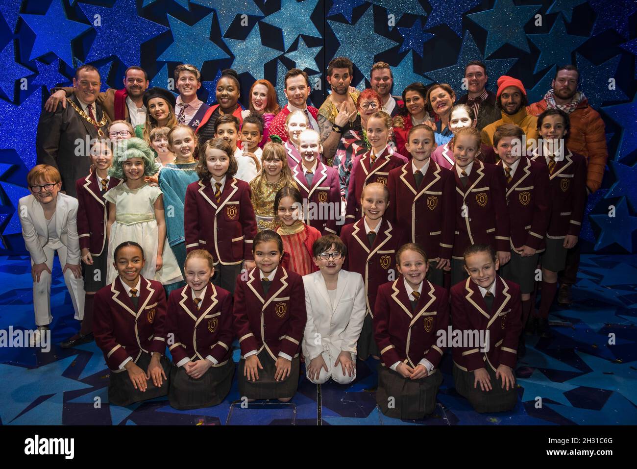 Cast of Nativity on stage during a photocall on the opening night of ...