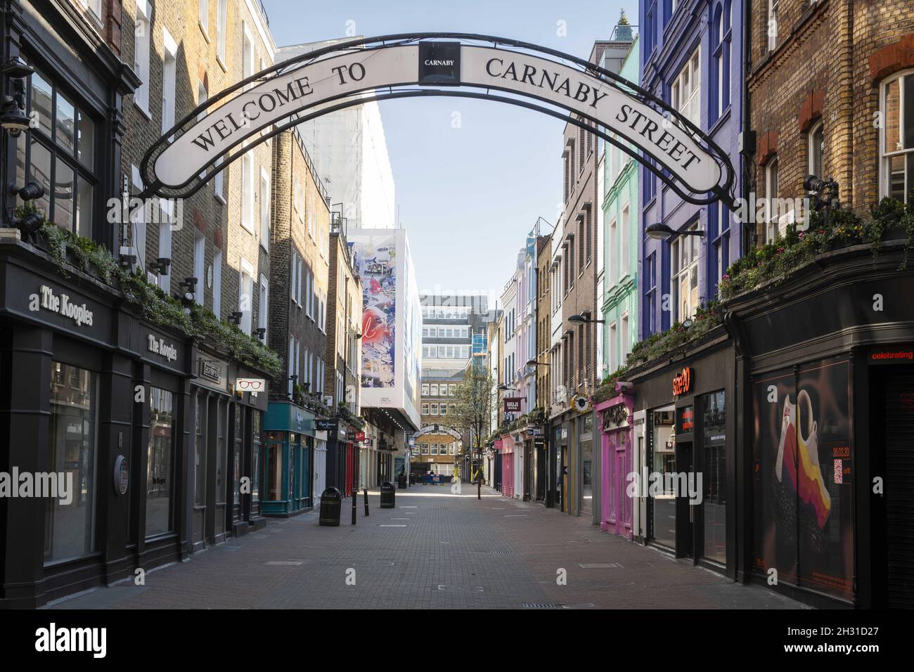 A deserted Carnaby Street during the Corona virus outbreak, London ...