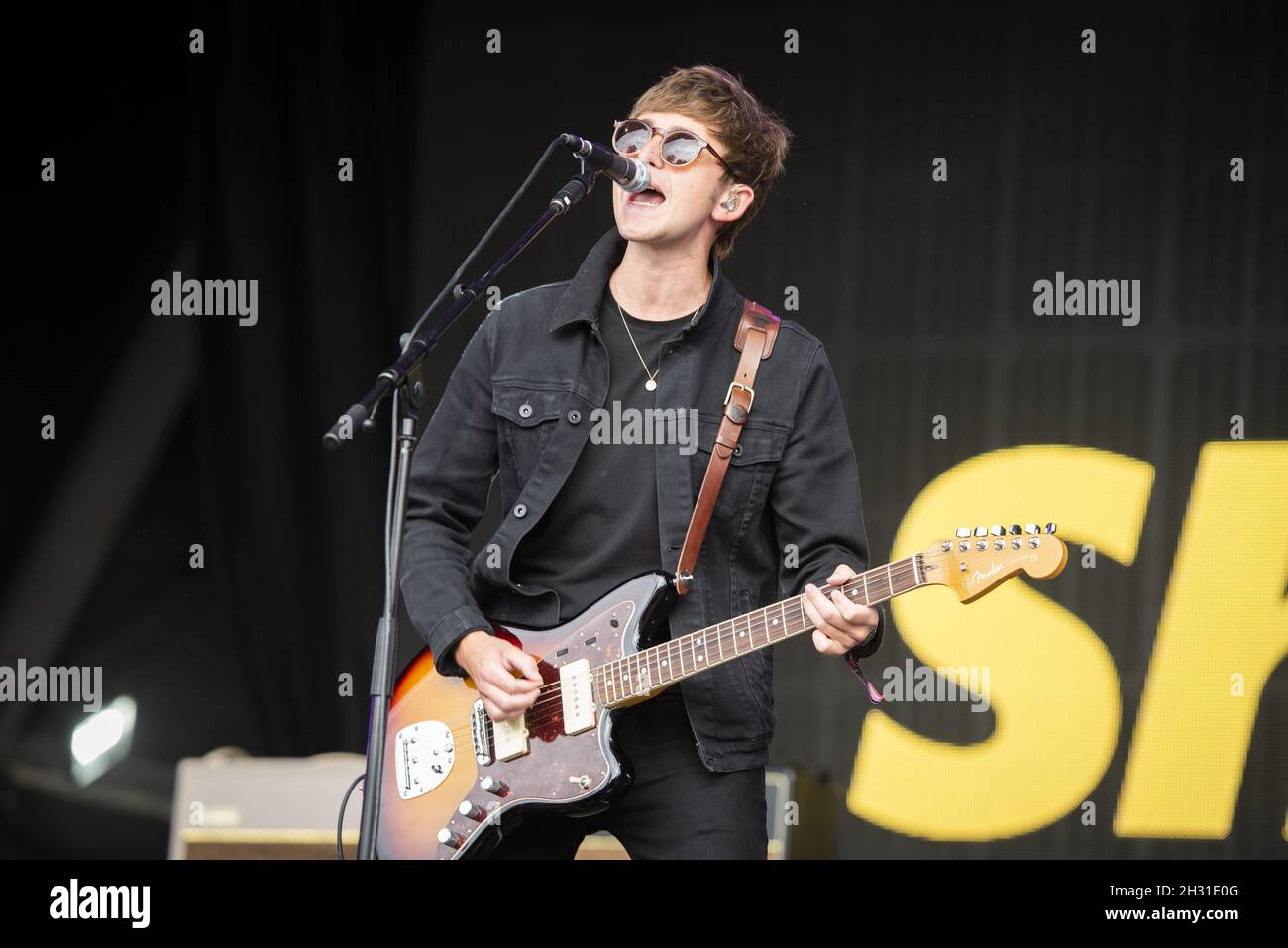 Kiaran Crook from the Sherlocks performs live on the Castle stage on ...