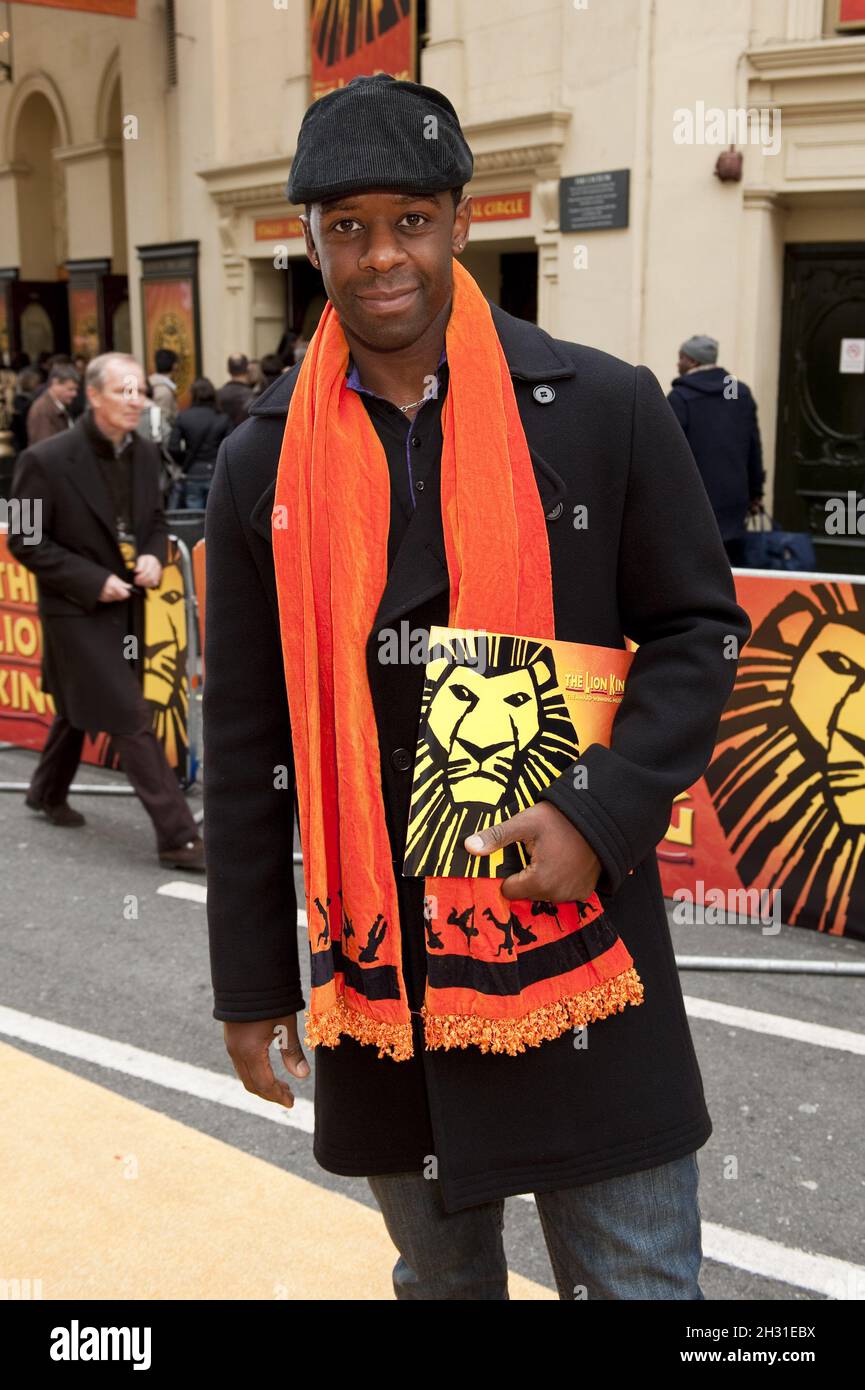Adrian Lester attends the 10 Year Anniversary performance of Disney's ...