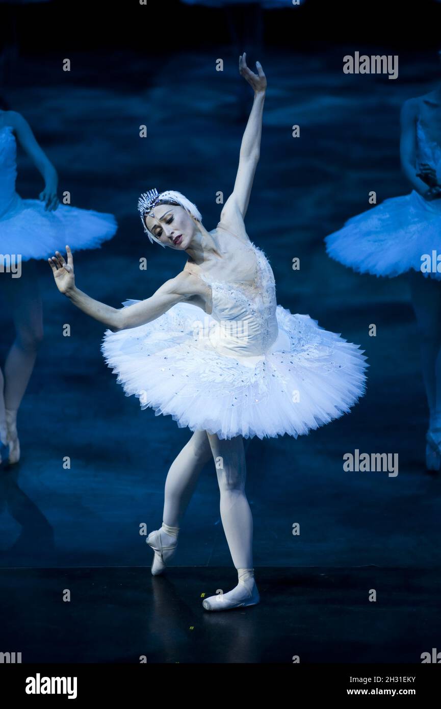 Daria Klimentova plays Odette and Dancers from English National Ballet ...
