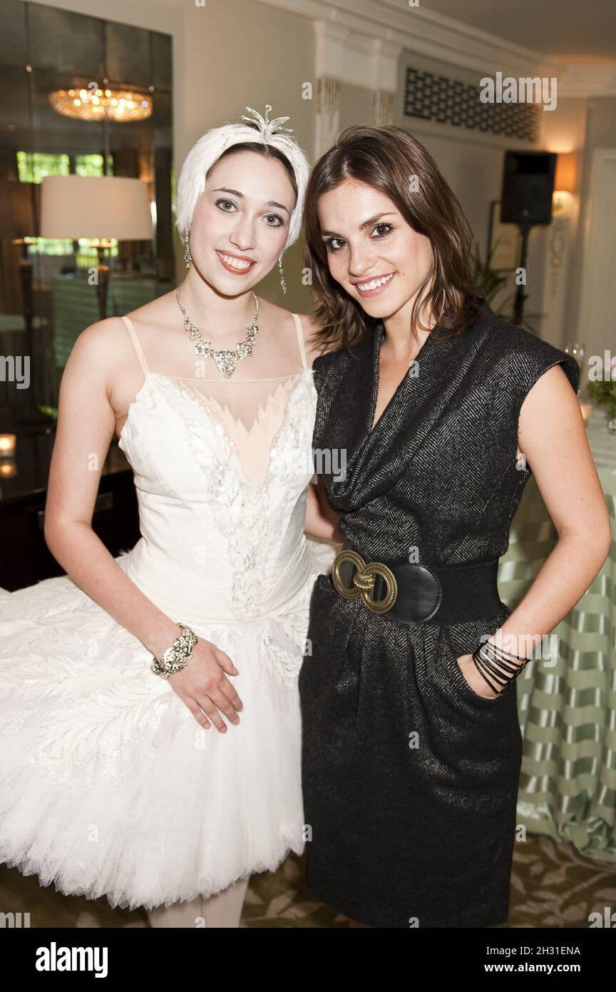 Charlotte Riley and ballerina at The English National Ballet's Swan ...