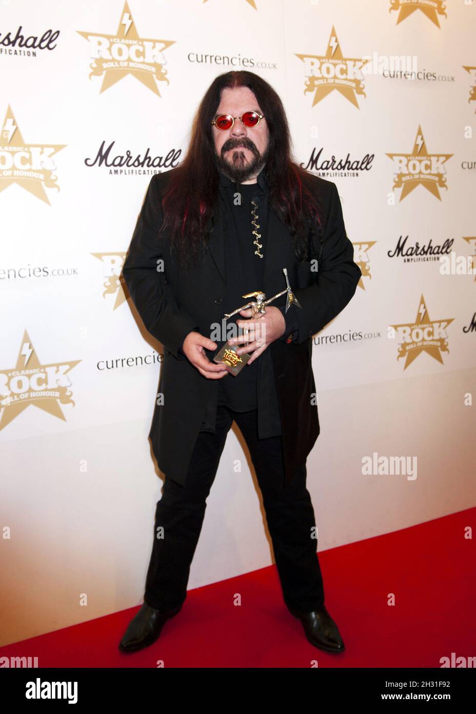 Roy Wood wins the 'Classic Songwriter' award at the Classic Rock Awards ...