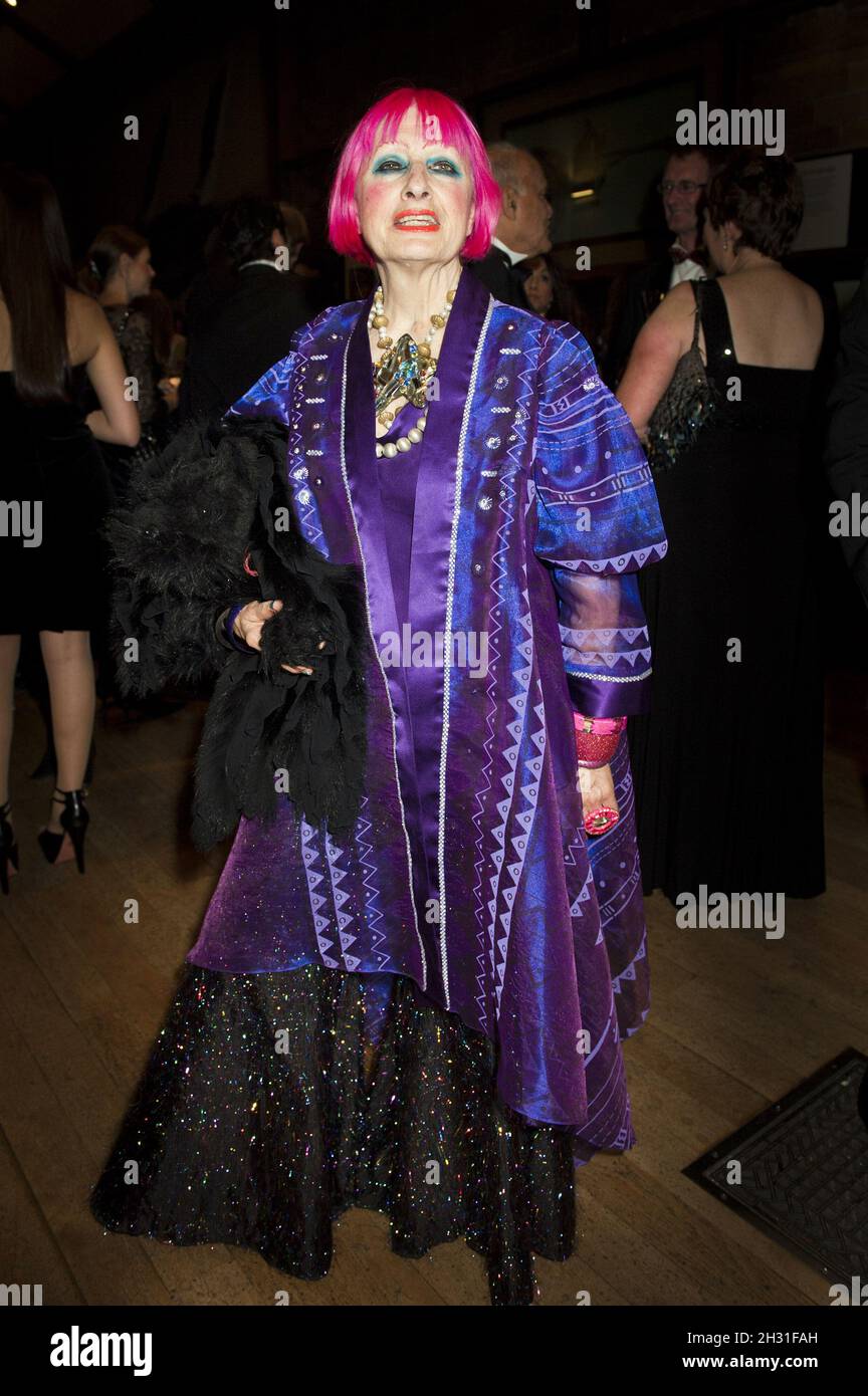 Zandra Rhodes attends the 'Chain of Hope' fundraising ball raising ...