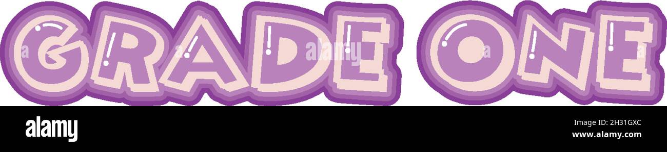 Grade one text letter illustration Stock Vector Image & Art - Alamy