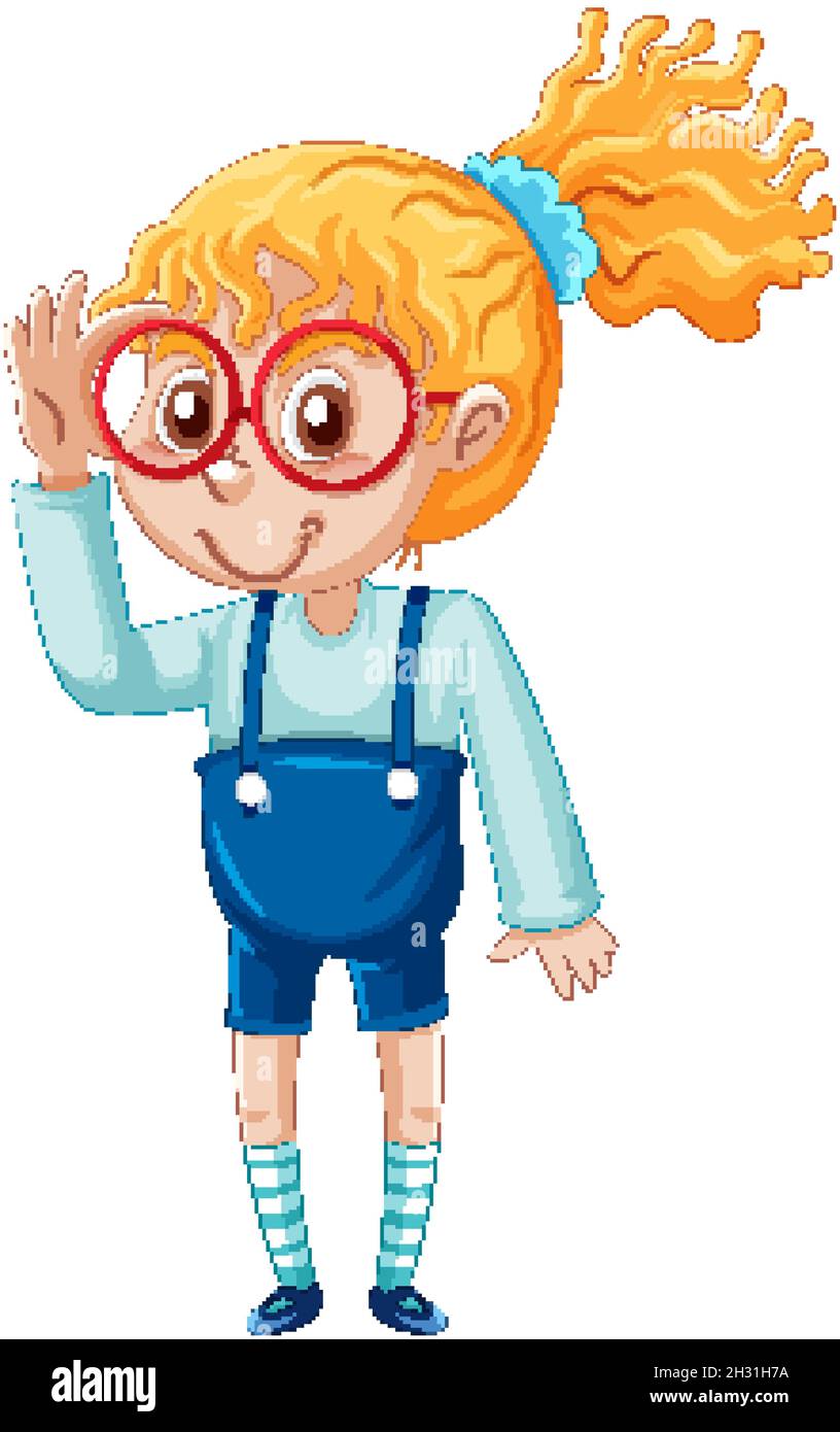 Nerdy girl Stock Vector Images - Alamy