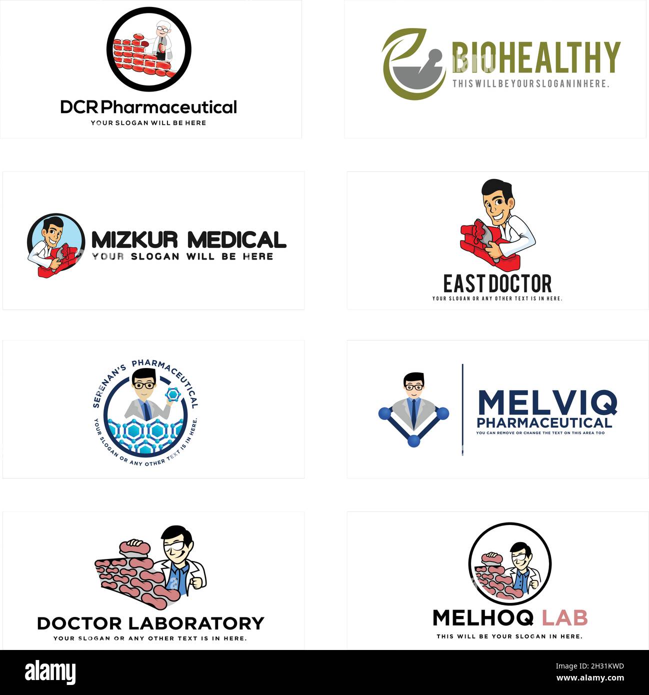 Modern medical talent in the pharmaceutical field logo design Stock ...