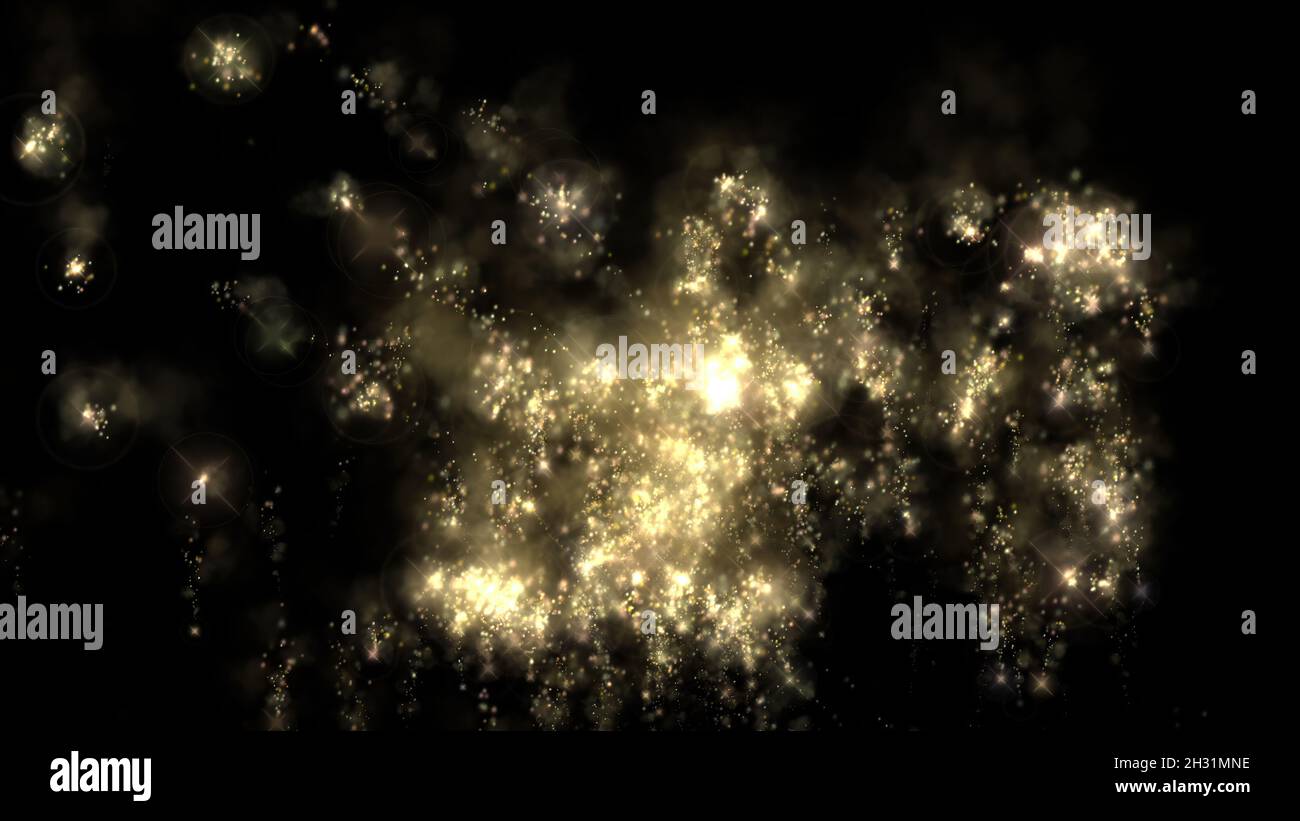 3d illustration - Particle Abstract glitter Cosmic Flares Stock Photo ...