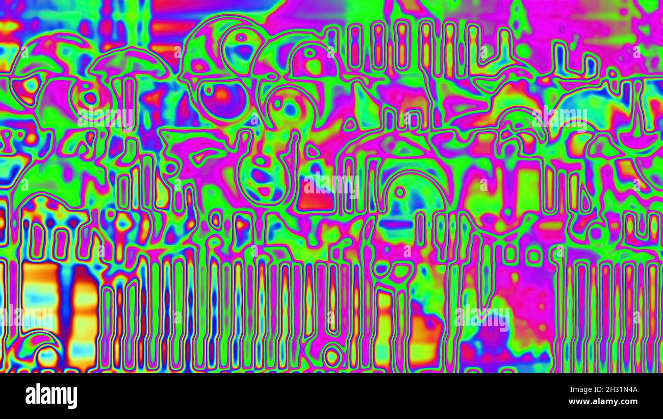 3d illustration - Abstract weird Digital Futuristic Background Stock ...