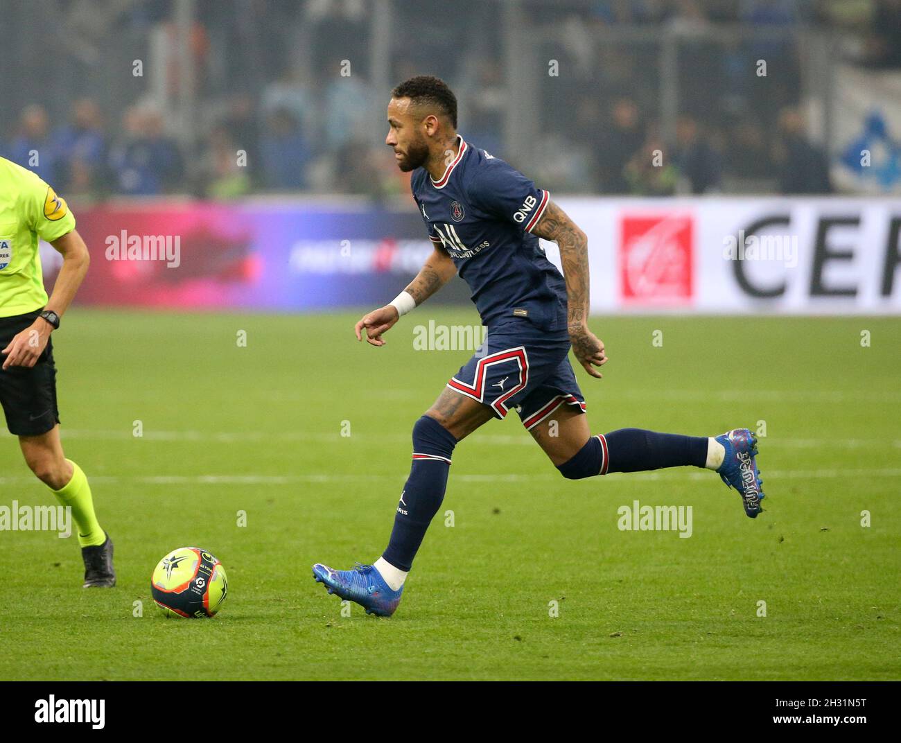 Neymar Jr of PSG during the French championship Ligue 1 football match ...