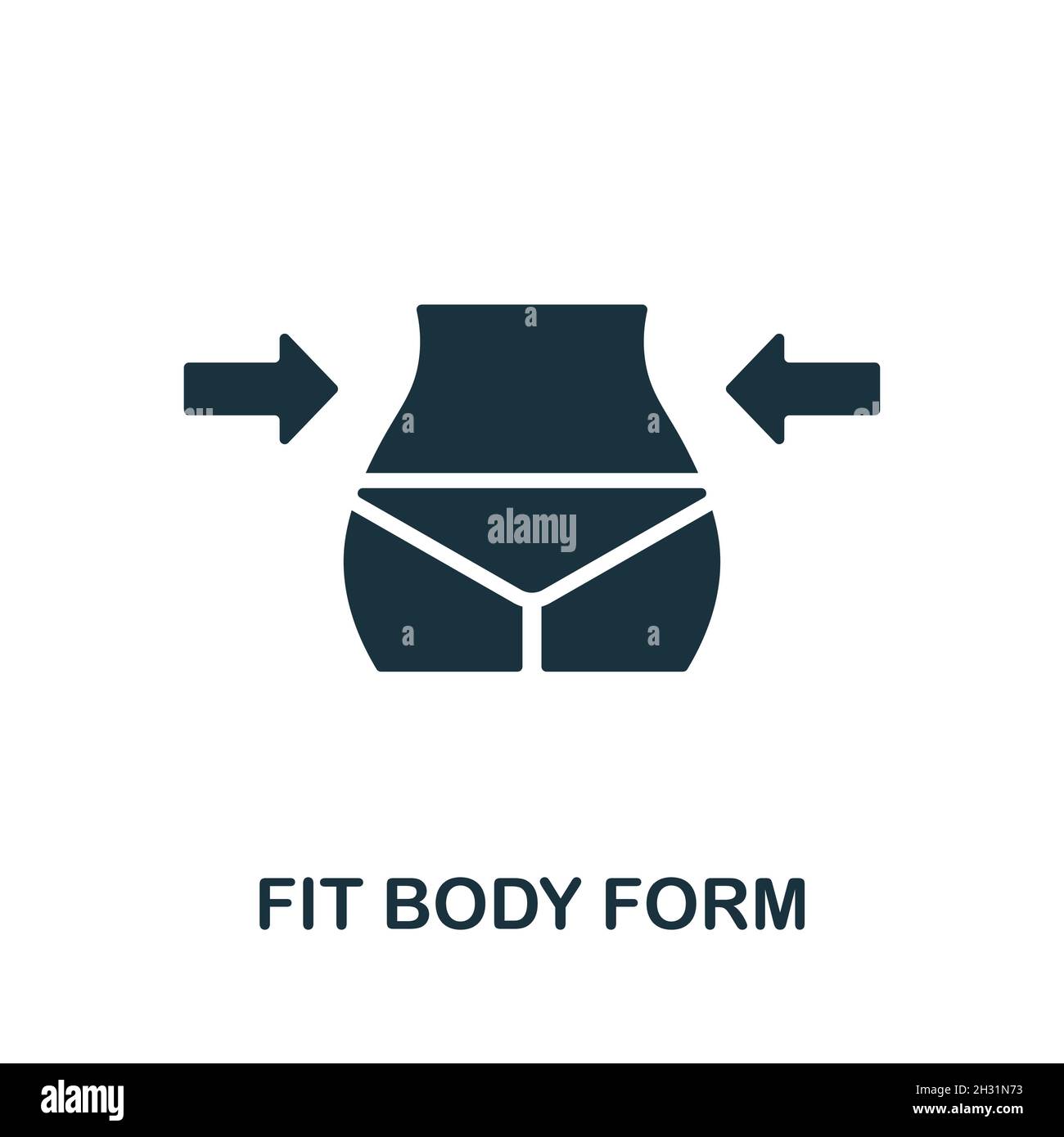 Fit Body Form icon. Monochrome sign from gym collection. Creative Fit ...