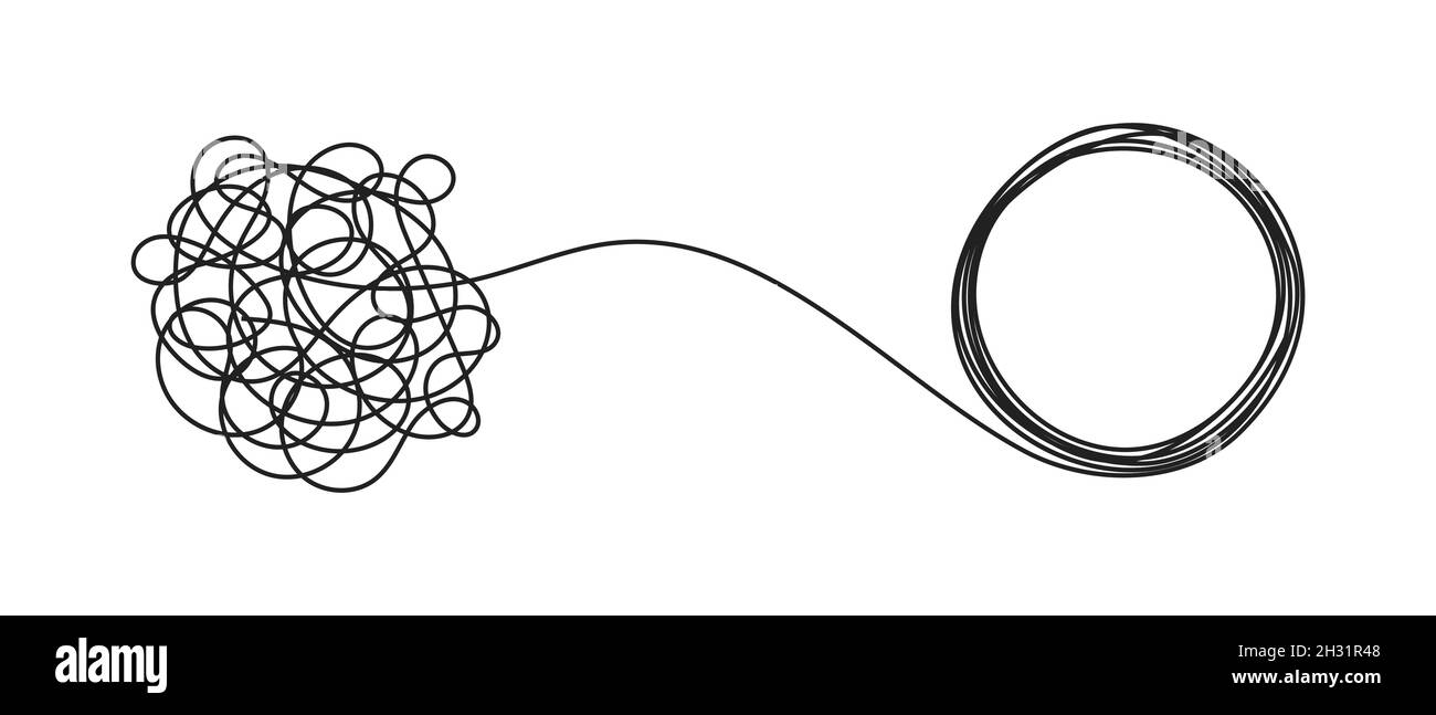 Chaos and order business concept flat style design vector illustration ...