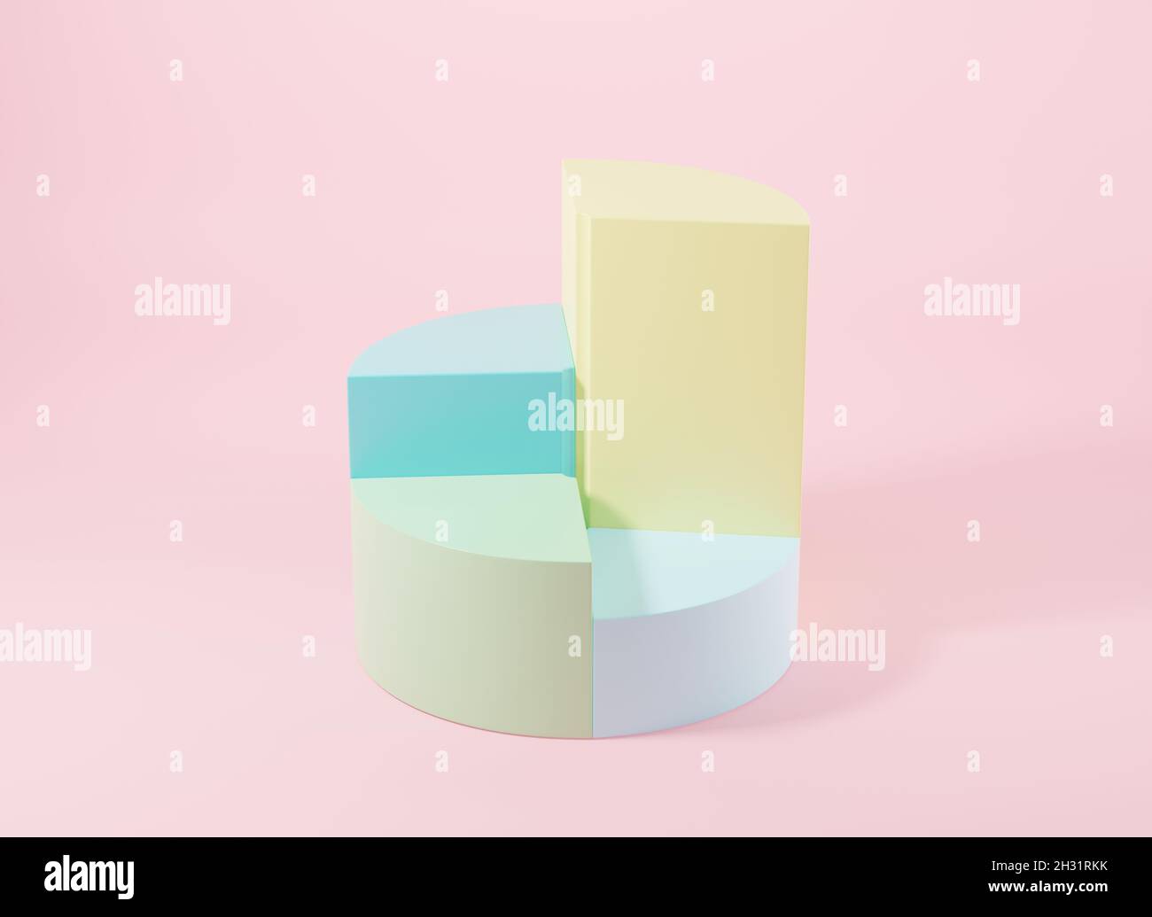 Donut chart graph growth diagram Infographics elements analysis on pink ...