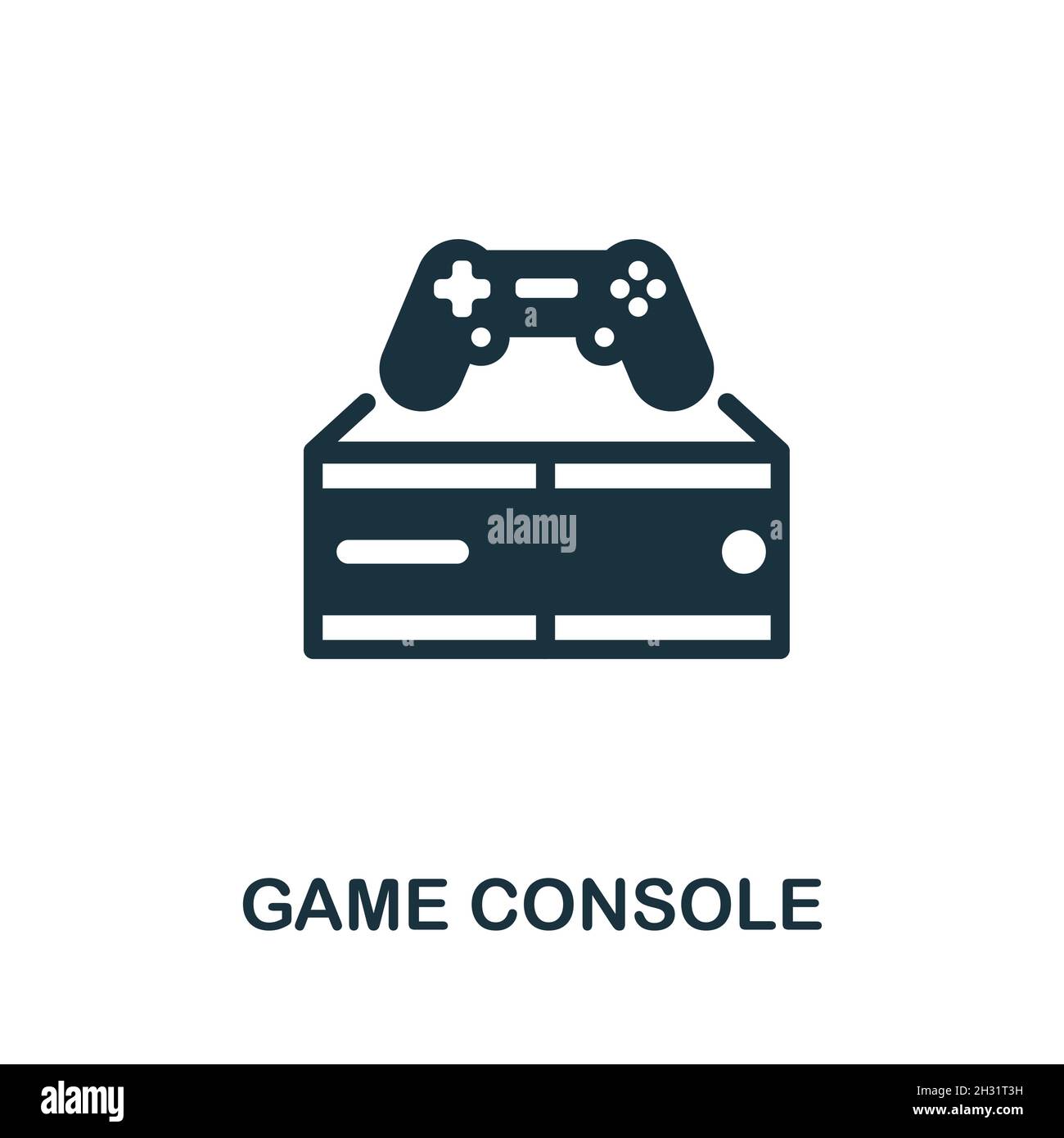 Game Console icon. Monochrome sign from home rest collection. Creative ...