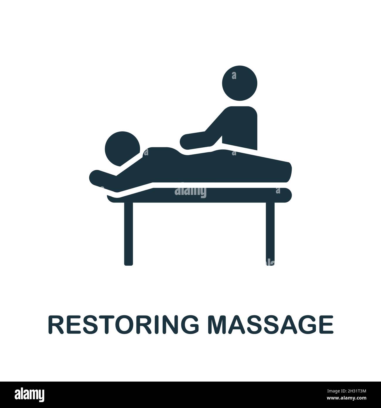 Restoring Massage icon. Monochrome sign from gym collection. Creative ...