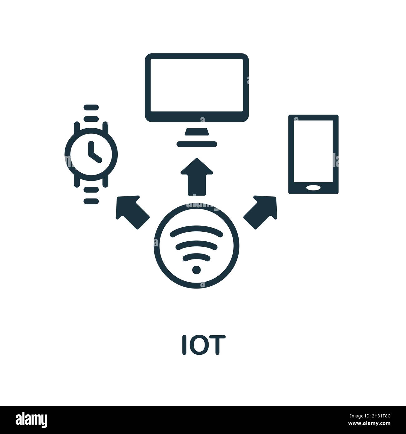 Iot icon. Monochrome sign from industry 4.0 collection. Creative Iot ... Iot icon. Monochrome sign from industry 4.0 collection. Creative Iot ...