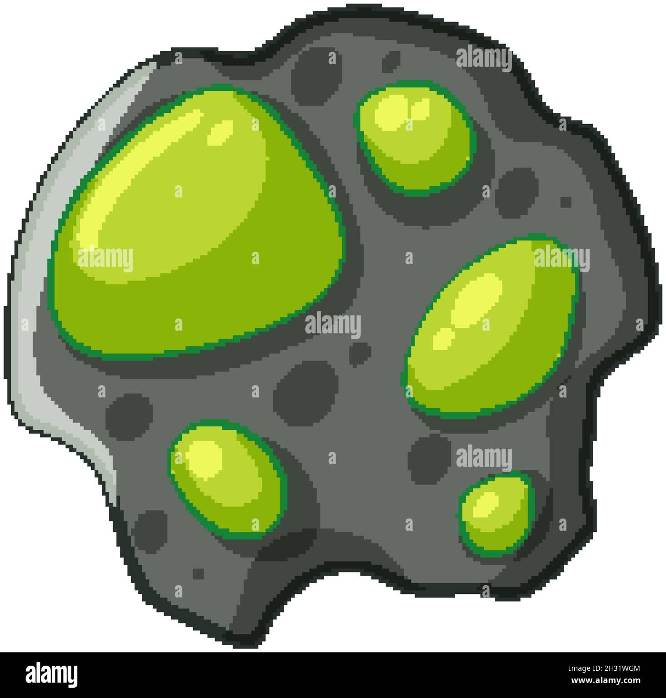 Fantasy comic planet isolated on white background illustration Stock ...