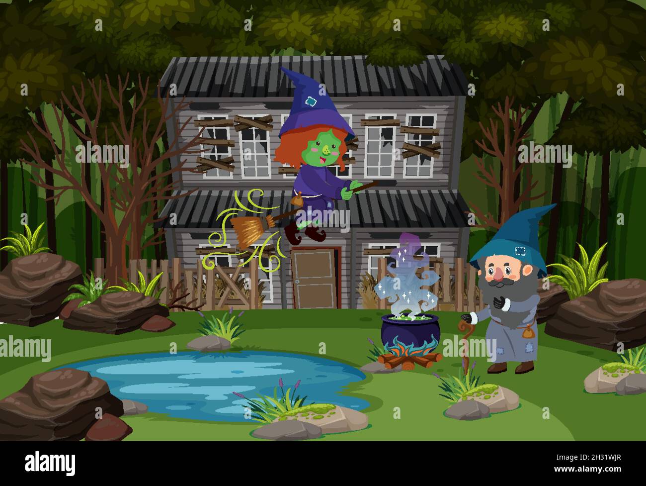 Home wizard Stock Vector Images - Alamy