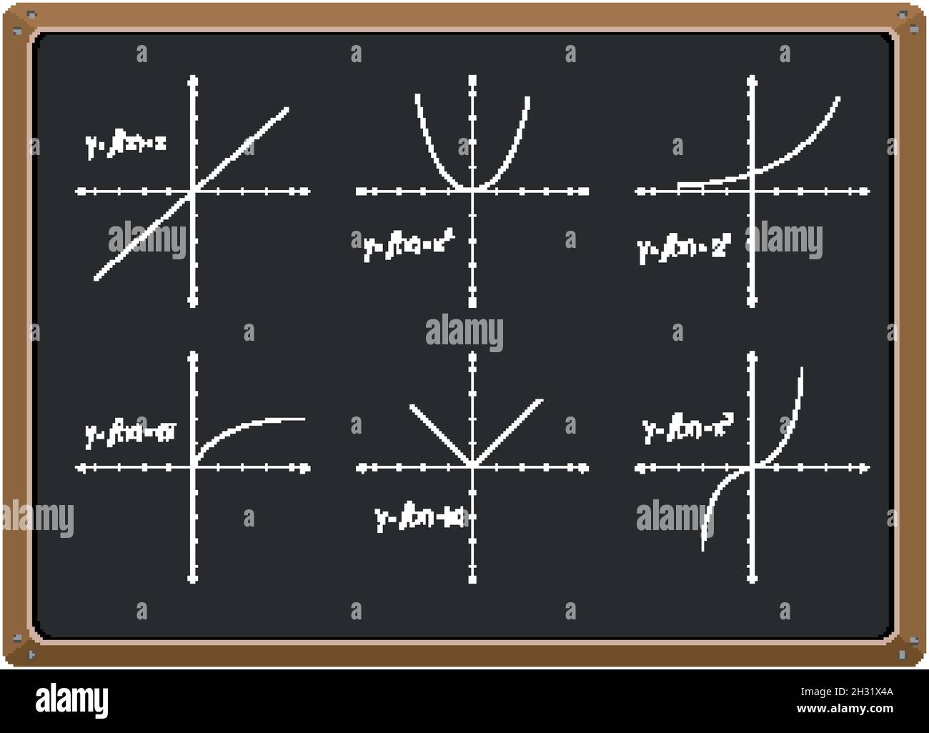 Set of math formula on blackboard illustration Stock Vector Image & Art ...