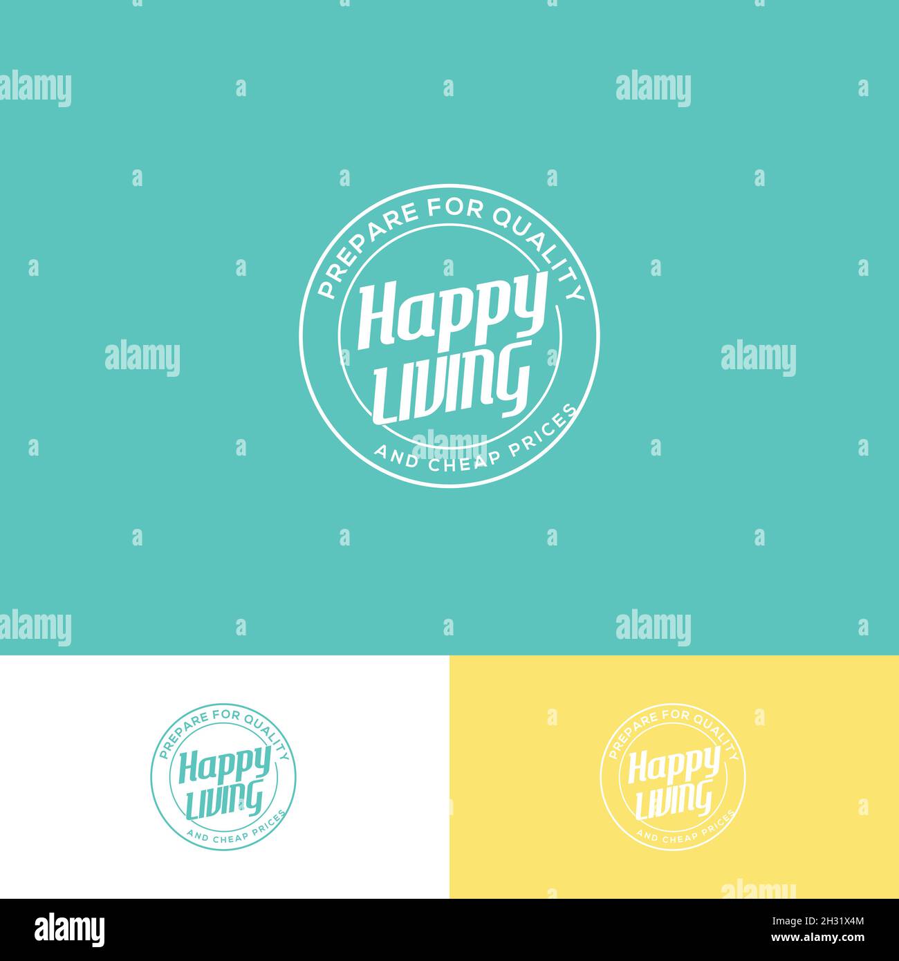 Wordmark lettering typography circle flat line logo design Stock Vector ...