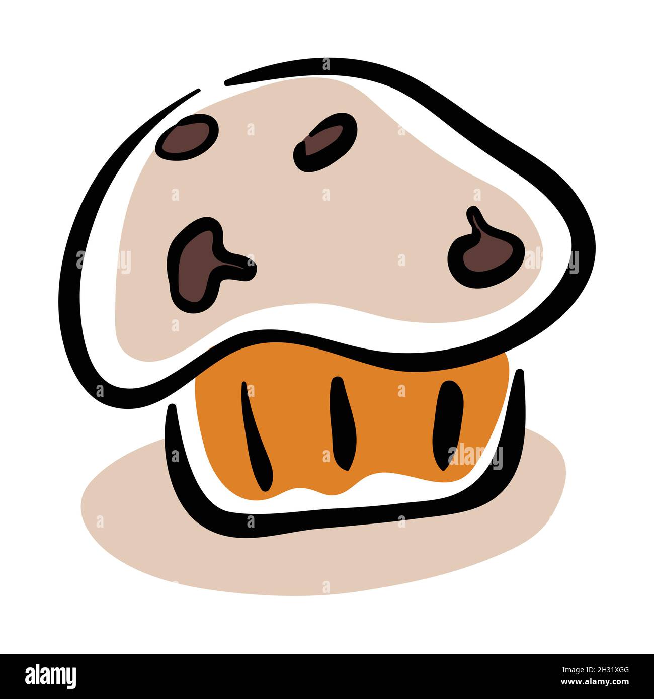 Chocolate chips Muffin illustration Stock Vector Image & Art - Alamy