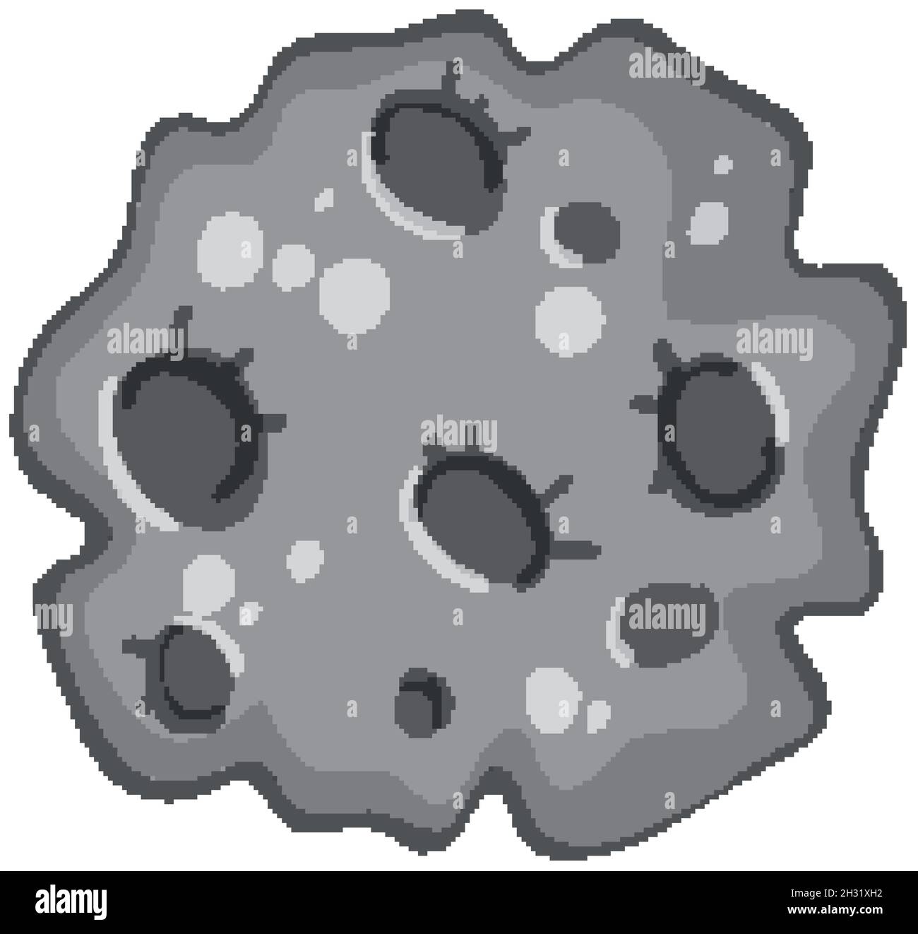 Fantasy comic planet isolated on white background illustration Stock ...