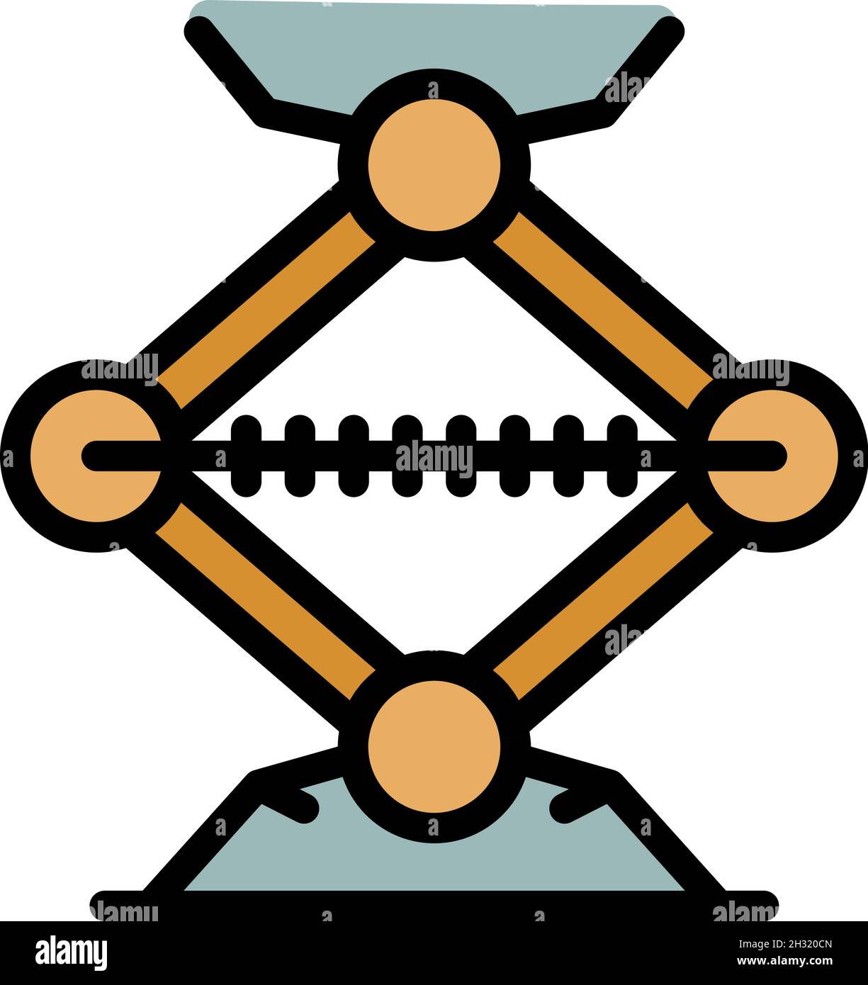 Classic jack icon. Outline classic jack vector icon color flat isolated ...