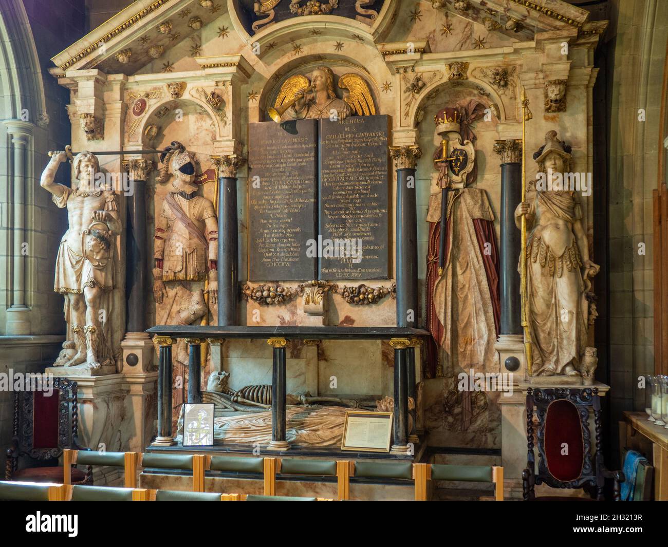 Vast monument to William, first Earl of Devonshire and Henry Cavendish ...