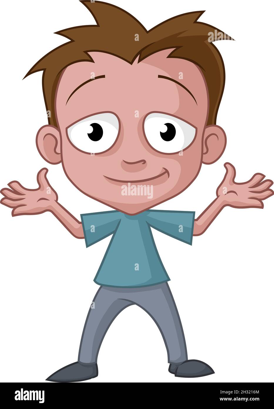 Cartoon man with arms hi-res stock photography and images - Alamy