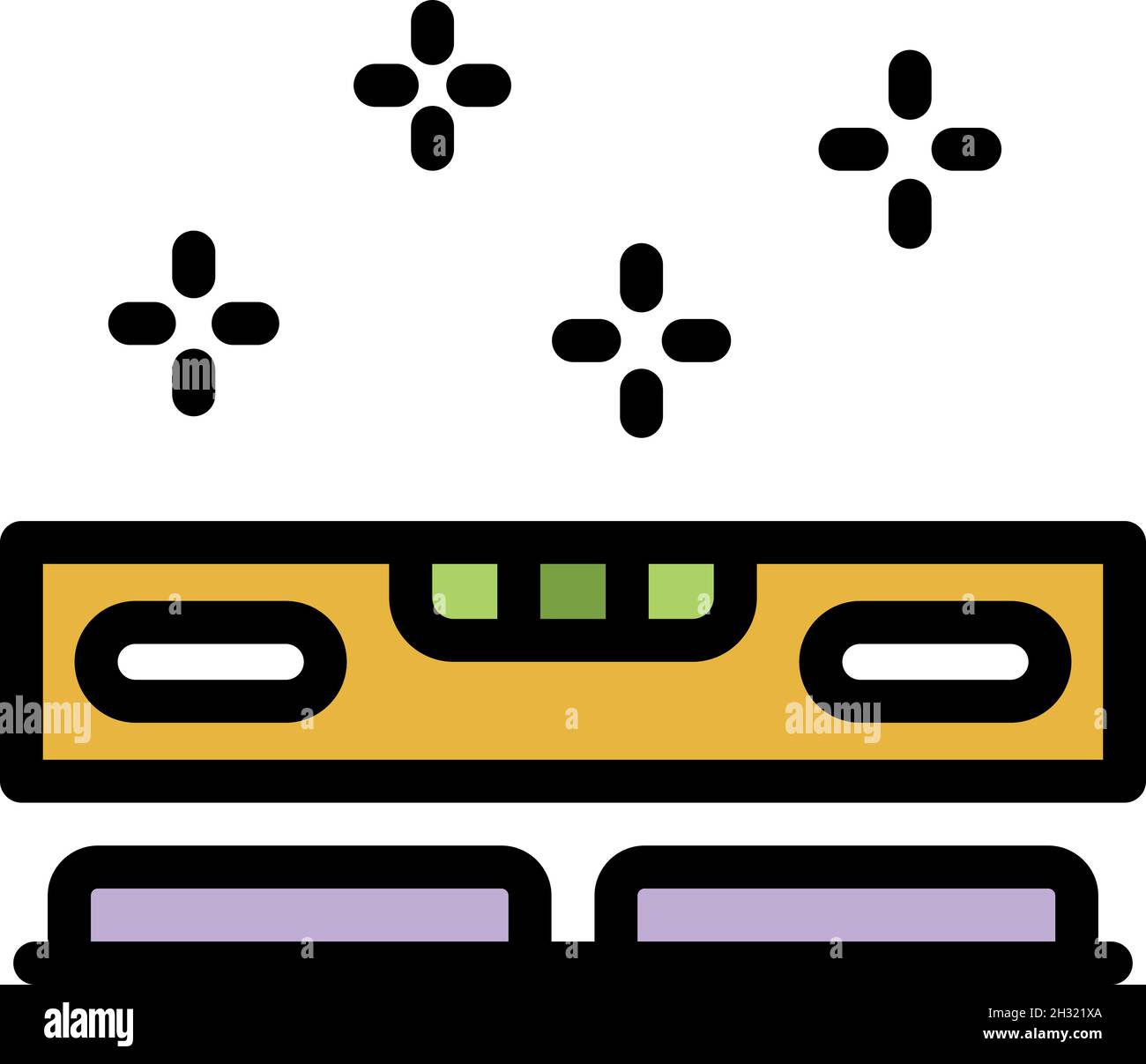 Level tool icon. Outline level tool vector icon color flat isolated ...