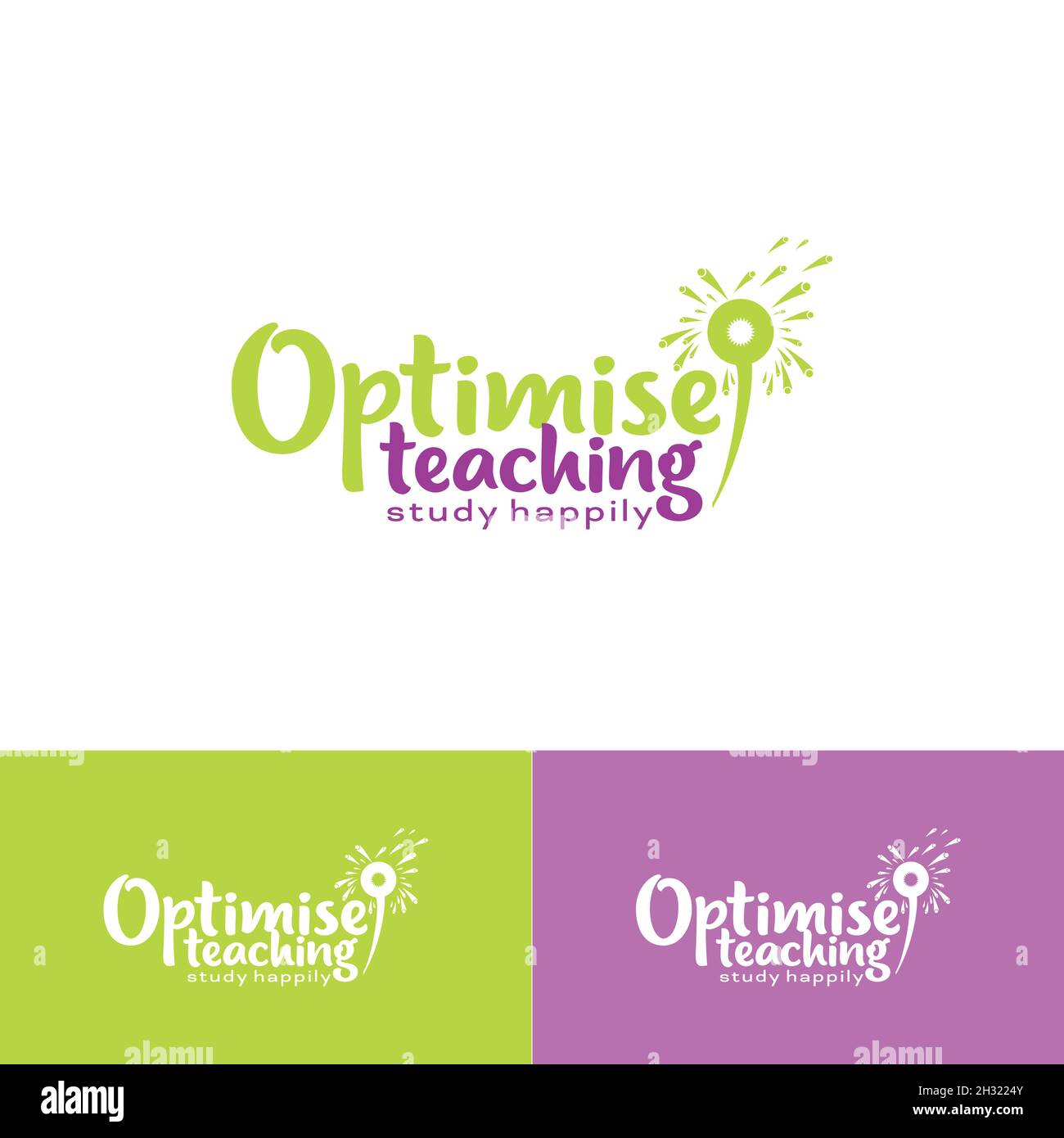 Optimize Teaching Education Summer camp logo design Stock Vector Image ...