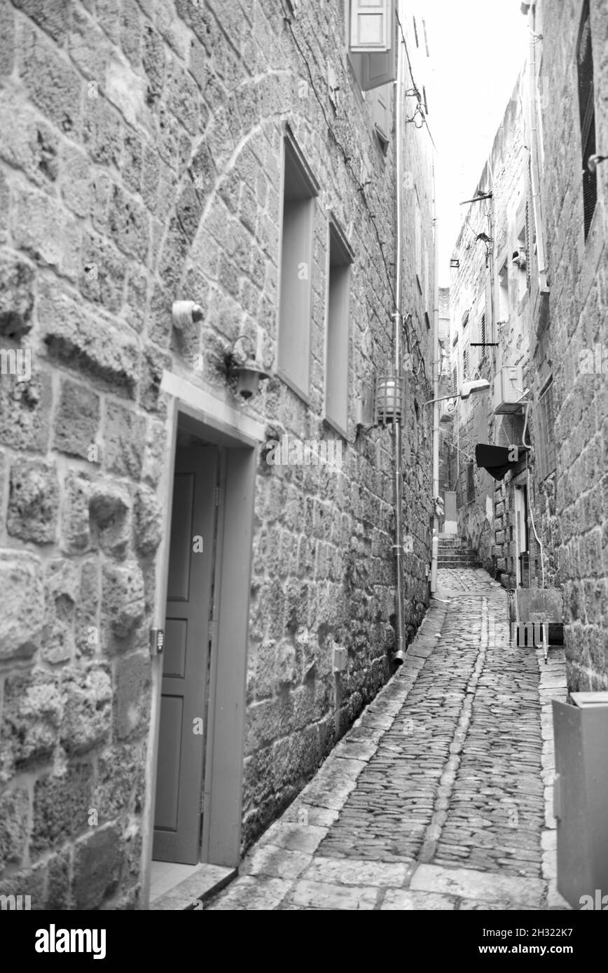 Walkways and alleys of Old Akko, Acre, Israel Stock Photo - Alamy