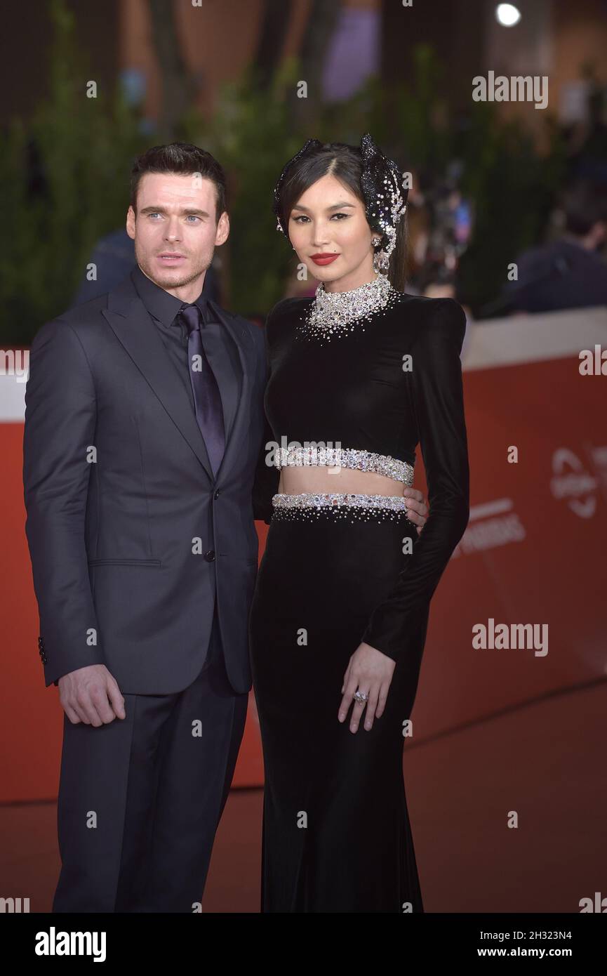 Rome, Italy. 24th Oct, 2021. Richard Madden and Gemma Chan attend the ...