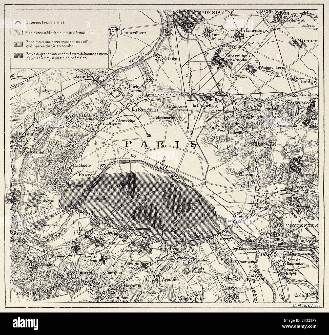 Paris map 19th century hi-res stock photography and images - Alamy