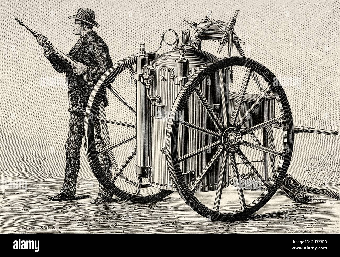 Warner & Sons Chain Pump wall decor 1891 Irrigation Original Antique ...