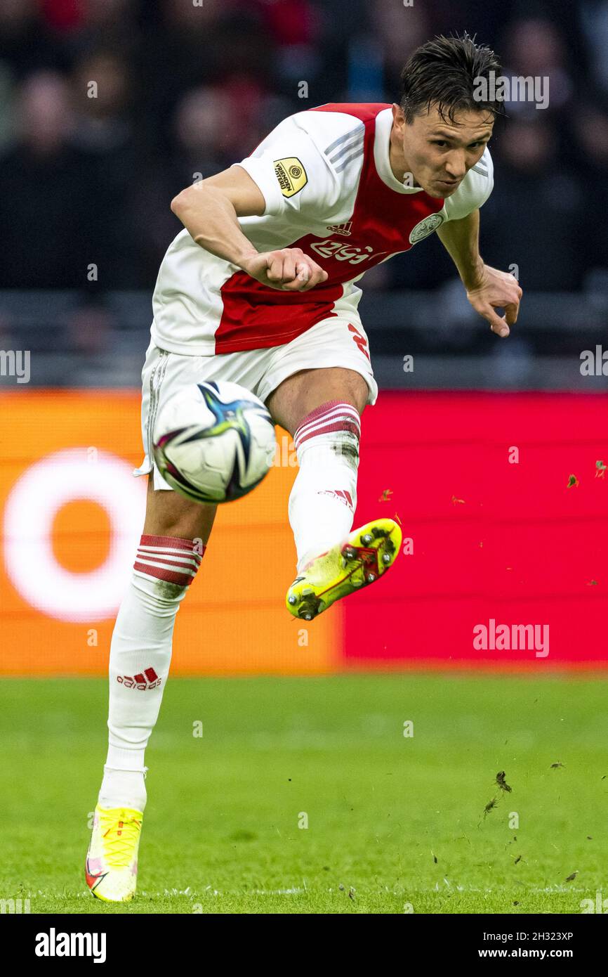 AMSTERDAM, Netherlands, 24-10-2021, football, , Dutch eredivisie ...