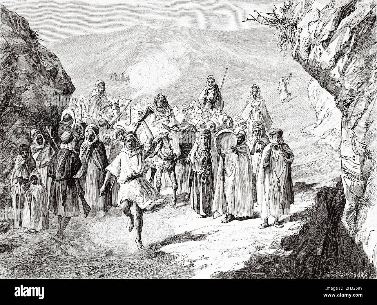 The wedding of Nedjma. Traras mountains, Northwest Algeria, Africa. Old ...