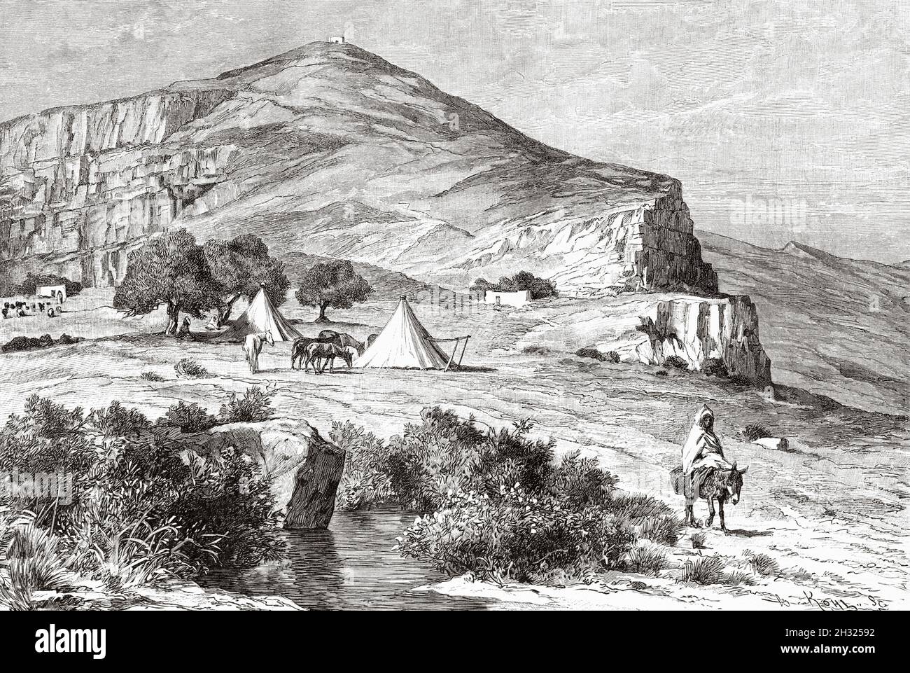 Camp at the foot of Sfyan. Traras mountains, Northwest Algeria, Africa ...