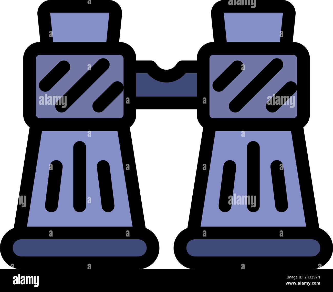 Explore binoculars icon. Outline explore binoculars vector icon color ...