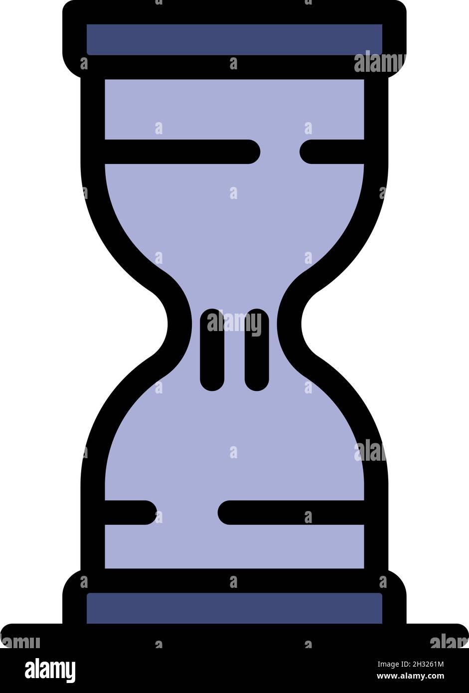 Hourglass icon. Outline hourglass vector icon color flat isolated Stock ...