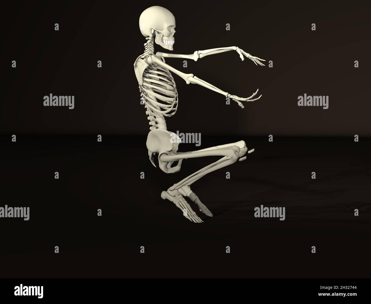 3d rendering cartoon human skeleton hi-res stock photography and images ...