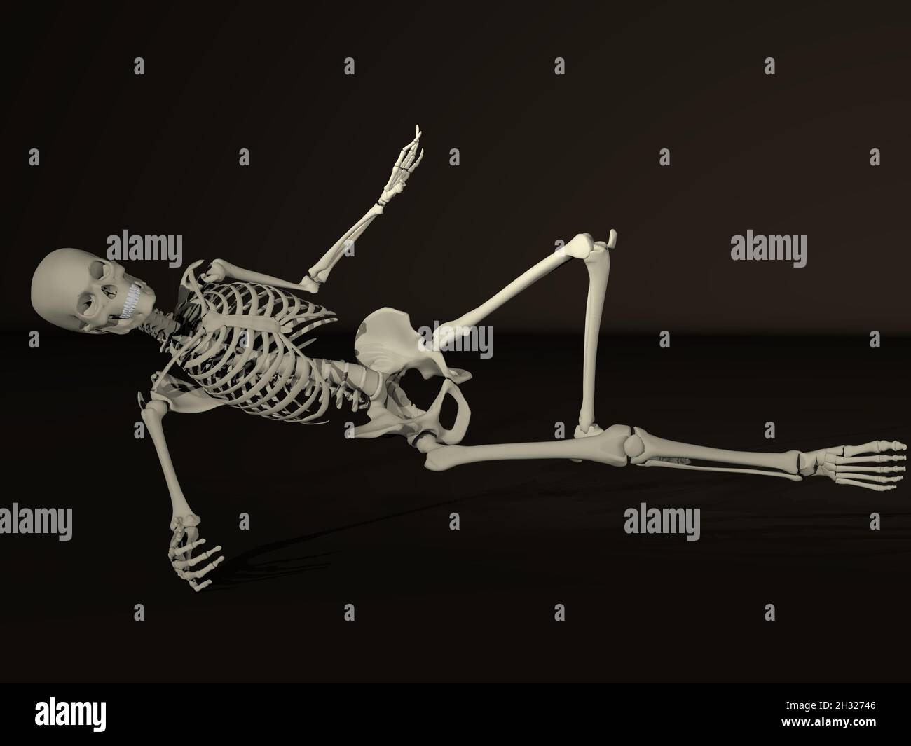 Skeleton body bones pose hi-res stock photography and images - Alamy