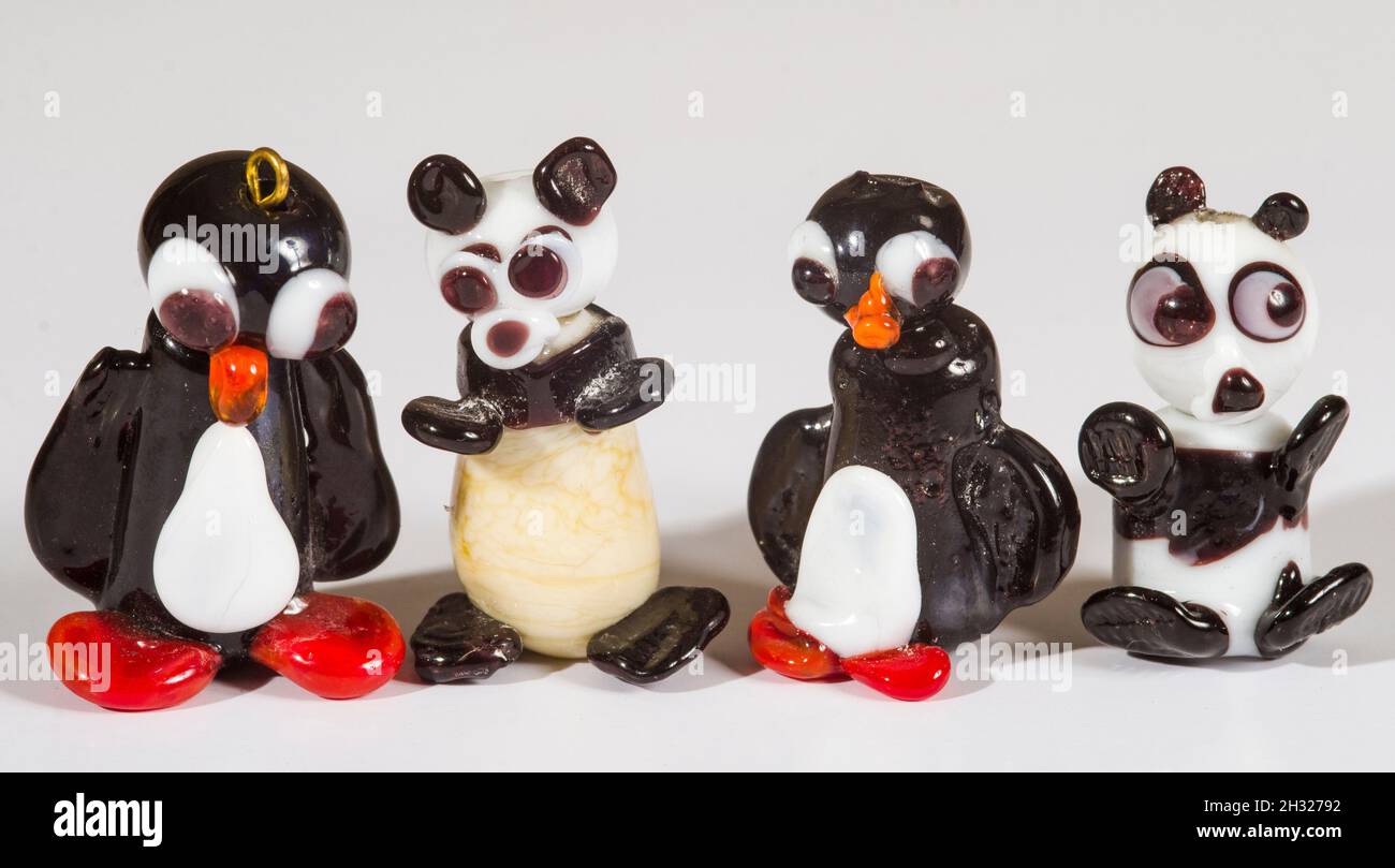 Hand crafted glass figurines Stock Photo - Alamy